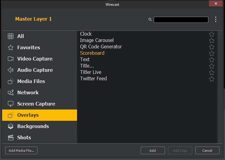 Wirecast: Scoreboards