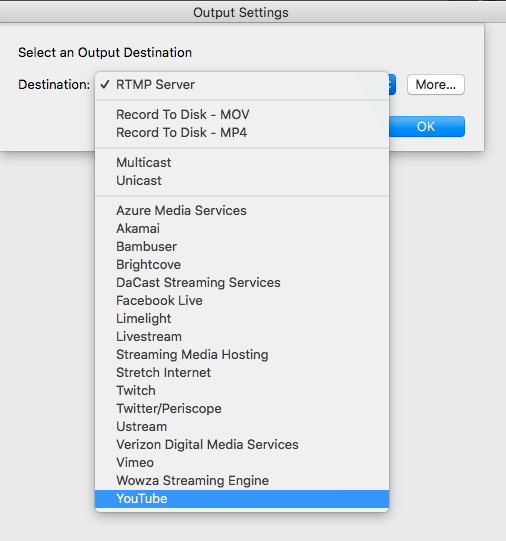 Wirecast: Setting up your stream
