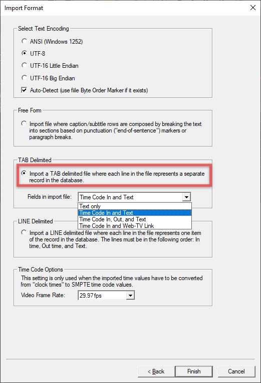 How to Import Text Files That Contain Time Code