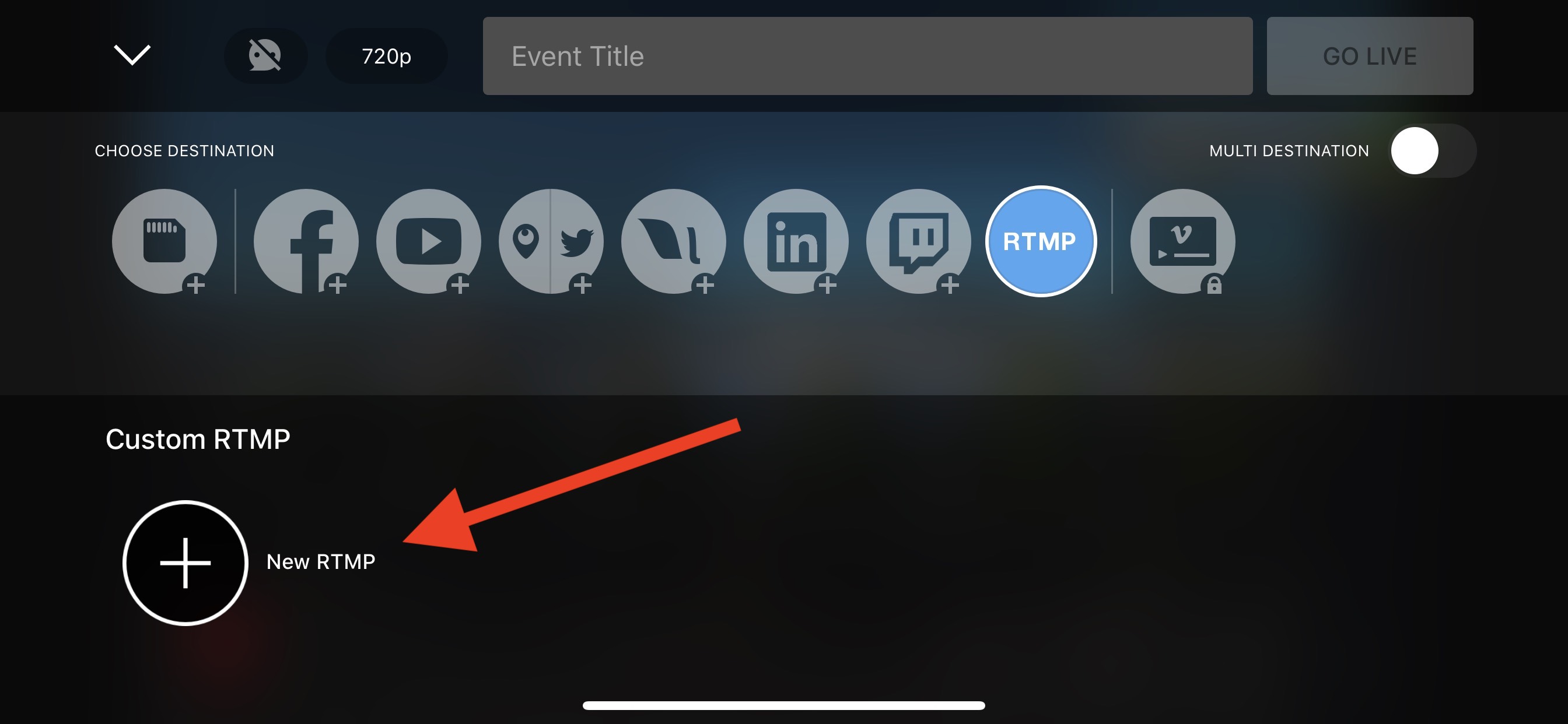 How to Connect to a MEVO Camera with Wirecast via RTMP MiniServer/NDI