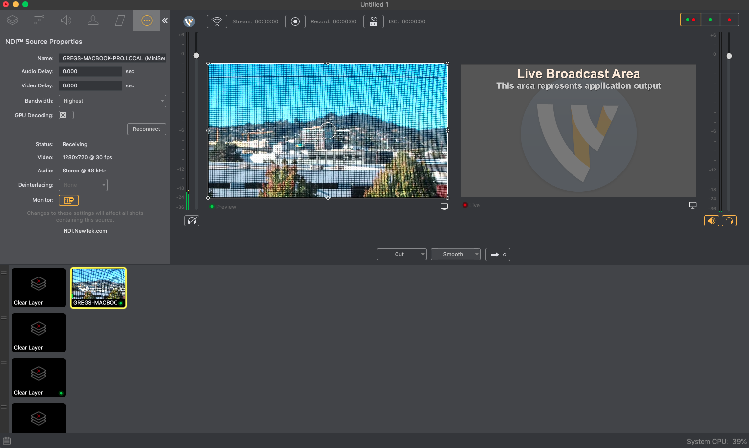 How to Connect to a MEVO Camera with Wirecast via RTMP MiniServer/NDI