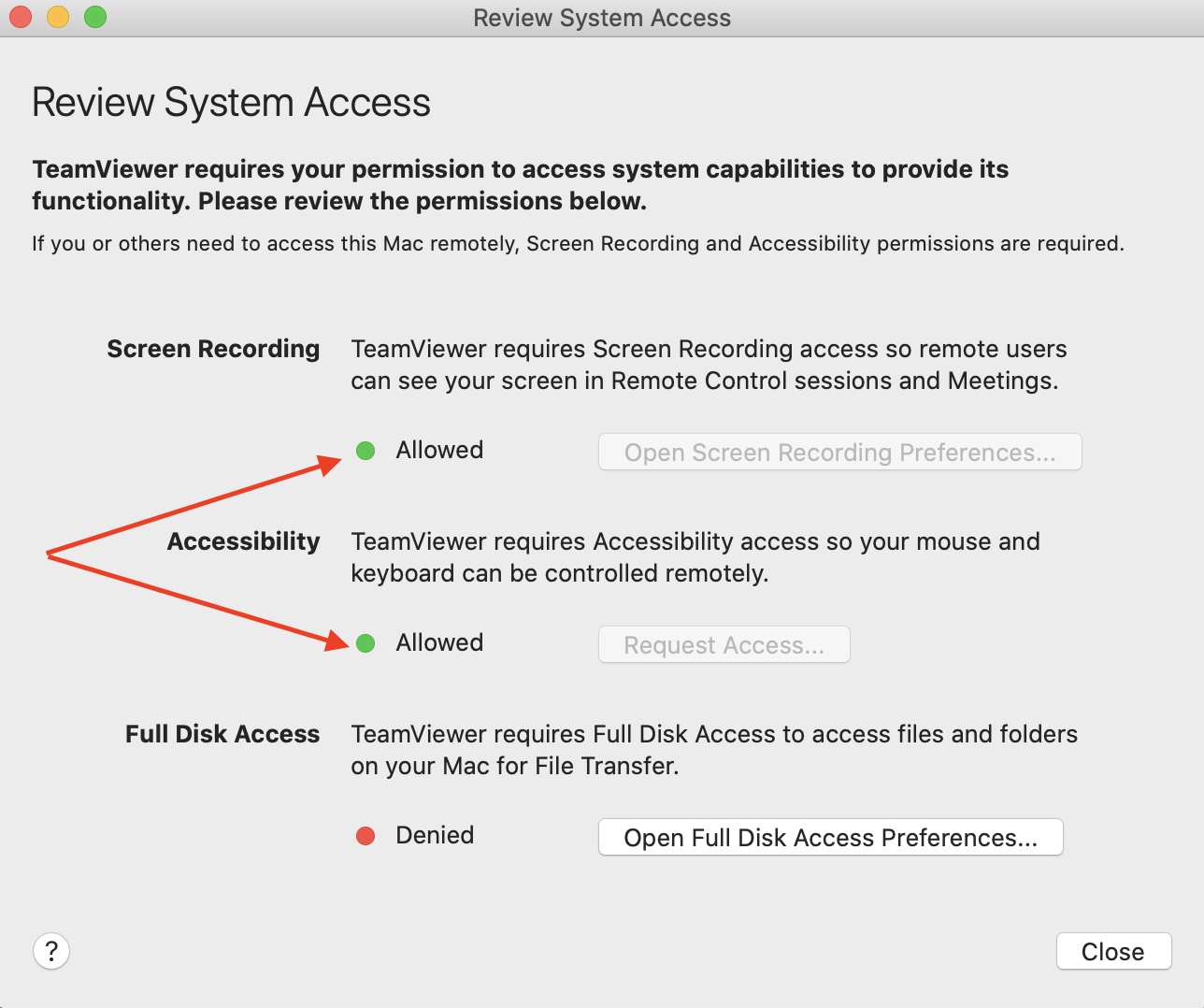 MacOS : How to configure TeamViewer for remote support