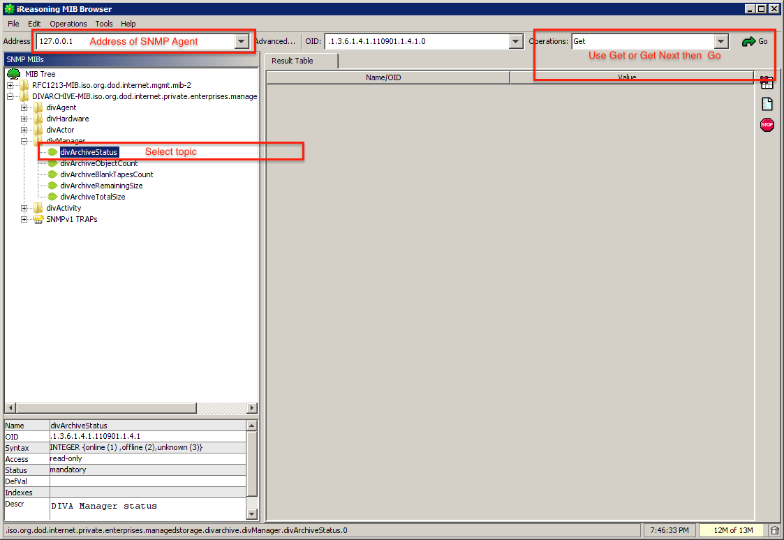DIVACore: Setting up SNMP Agent on Windows and configuring SNMP Log Files