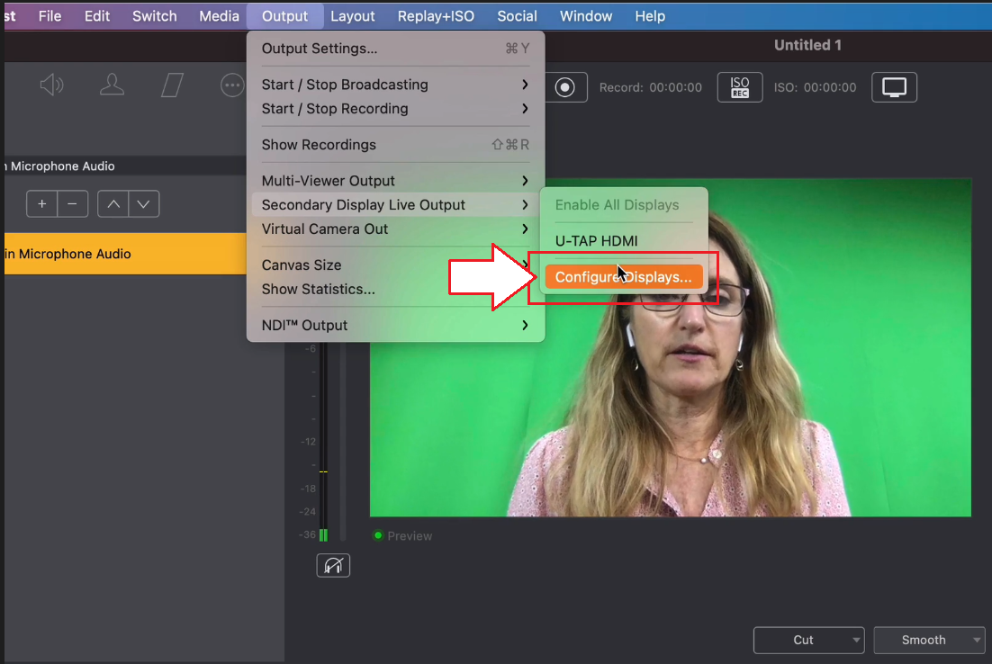 Wirecast Using Secondary Display Live Output As An Alternative To