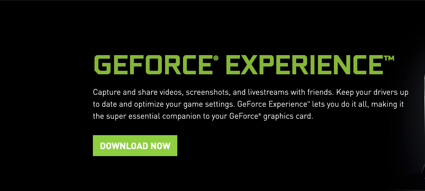 Installing the Nvidia GeForce Experience Application