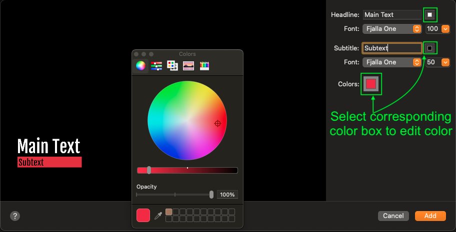 ScreenFlow: Adding and Editing Titles