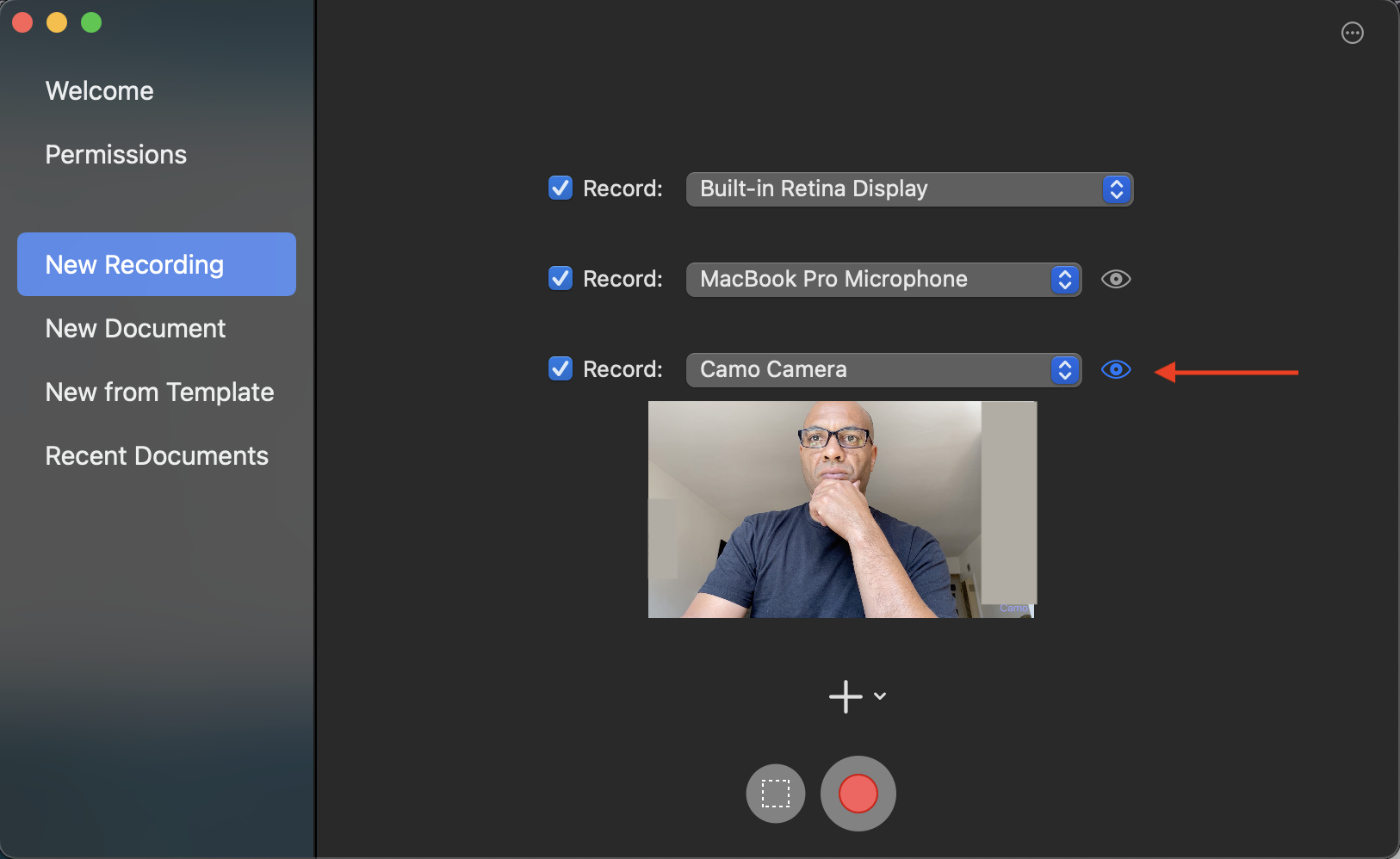 Using Camo App to turn iOS camera into virtual webcam