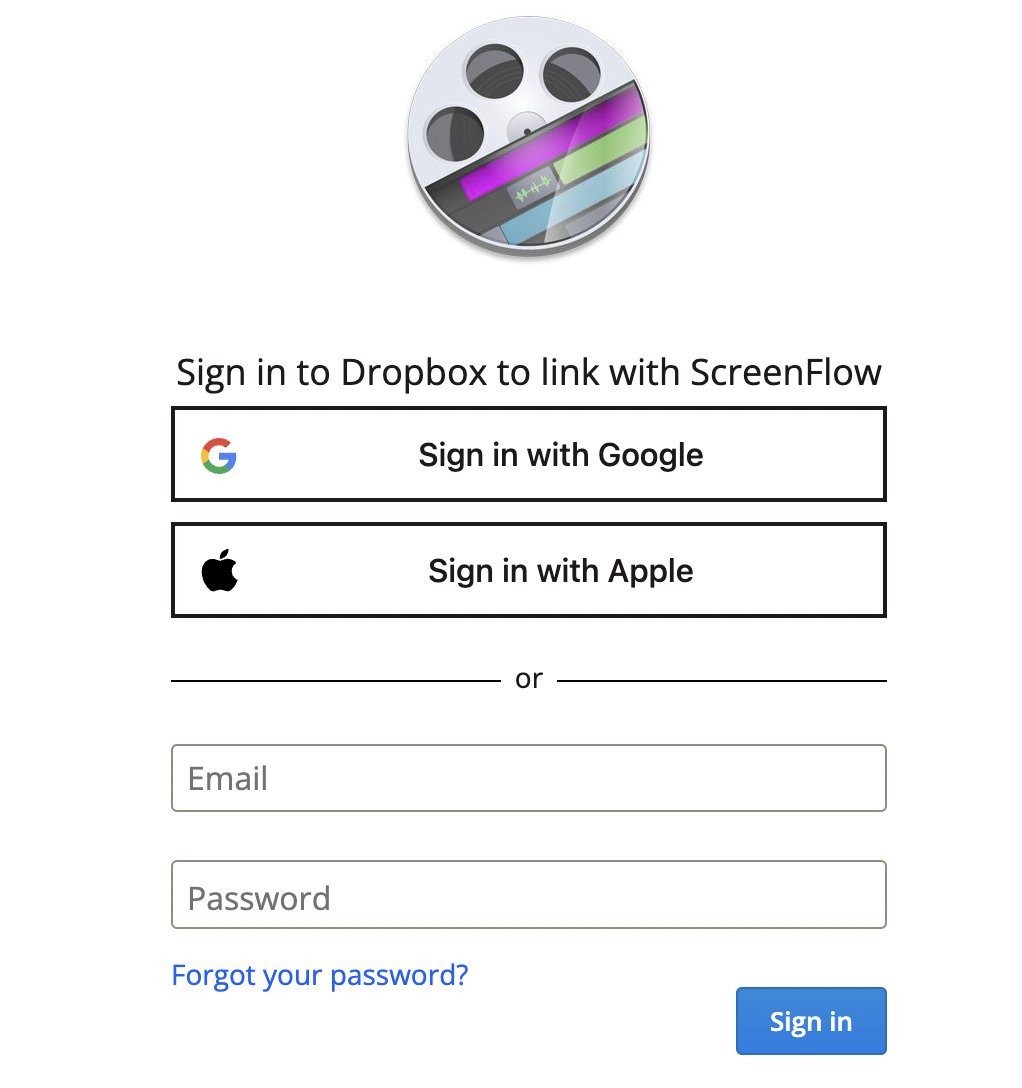 ScreenFlow: Publish to Dropbox